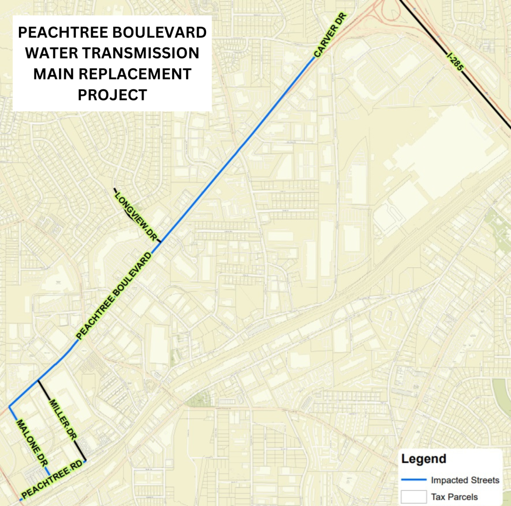 Peachtree Boulevard Water Transmission Main Replacement Project | DeKalb County GA